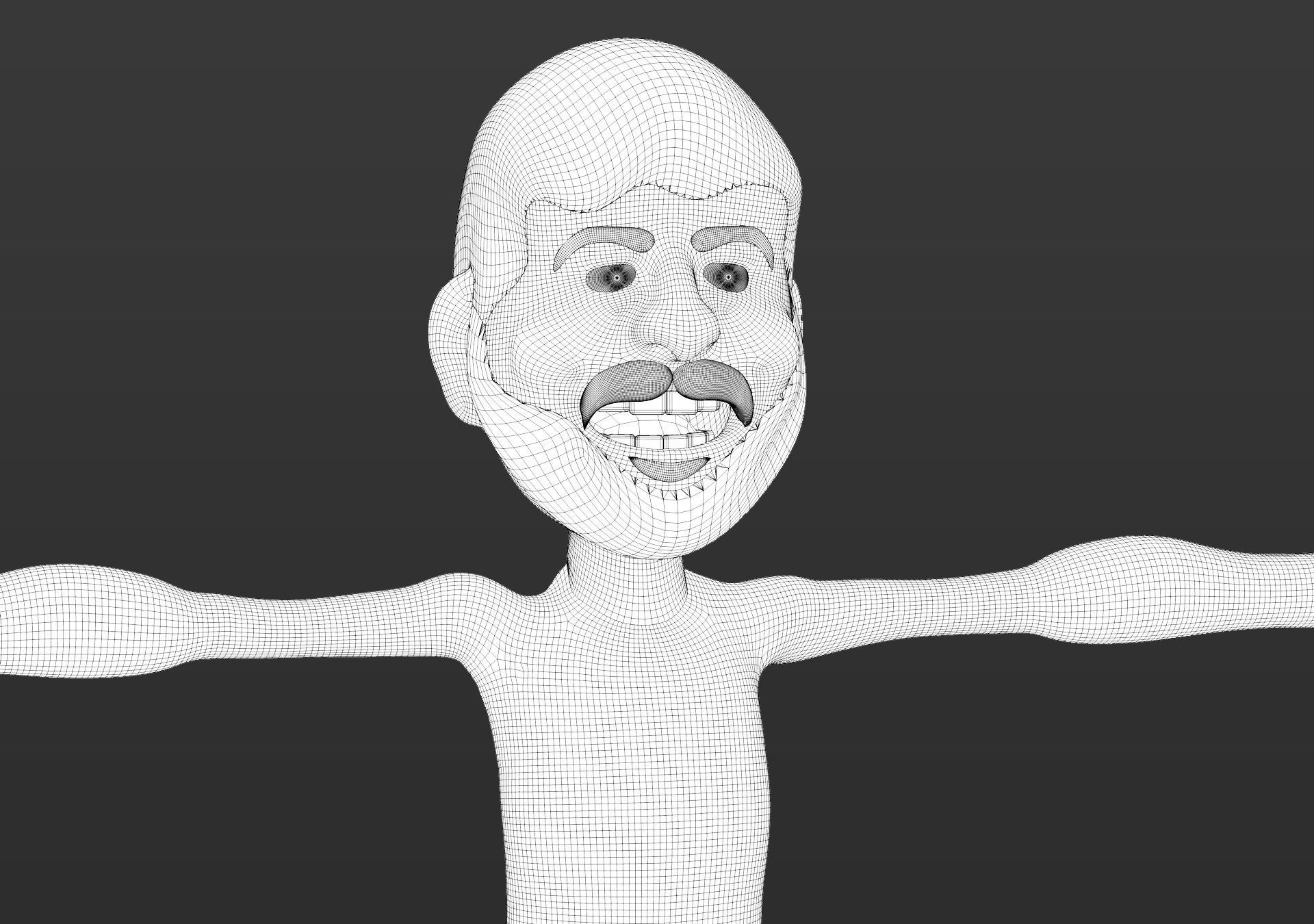3D model Cartoon Stylized Rigged Character - Low Poly VR / AR / low ...