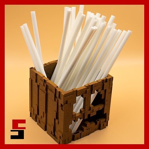 Minecraft Pumpkin Pen Holder Halloween Organizer Tool Holder 3D model ...