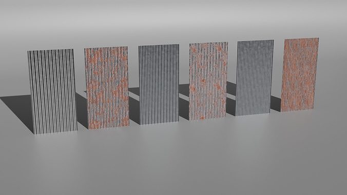 3D model Corrugated Galvanized Sheets VR / AR / low-poly | CGTrader