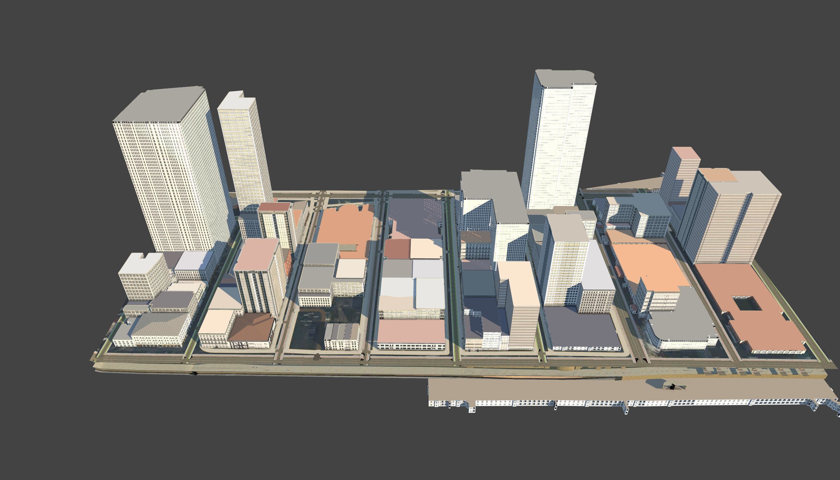 3D model 3D Lifesize Textured City Model vol 4 VR / AR / low-poly ...