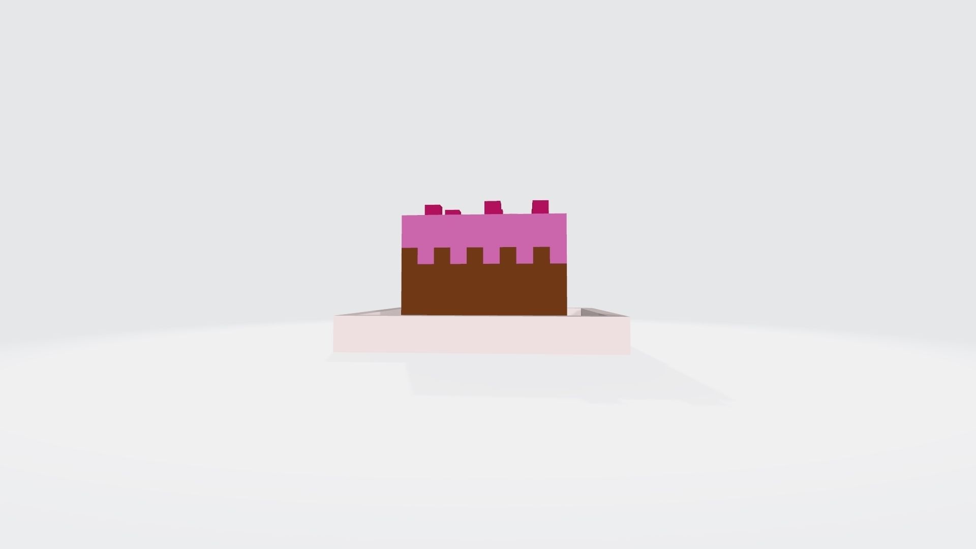 3D model Voxel Chocolate cake VR / AR / low-poly | CGTrader
