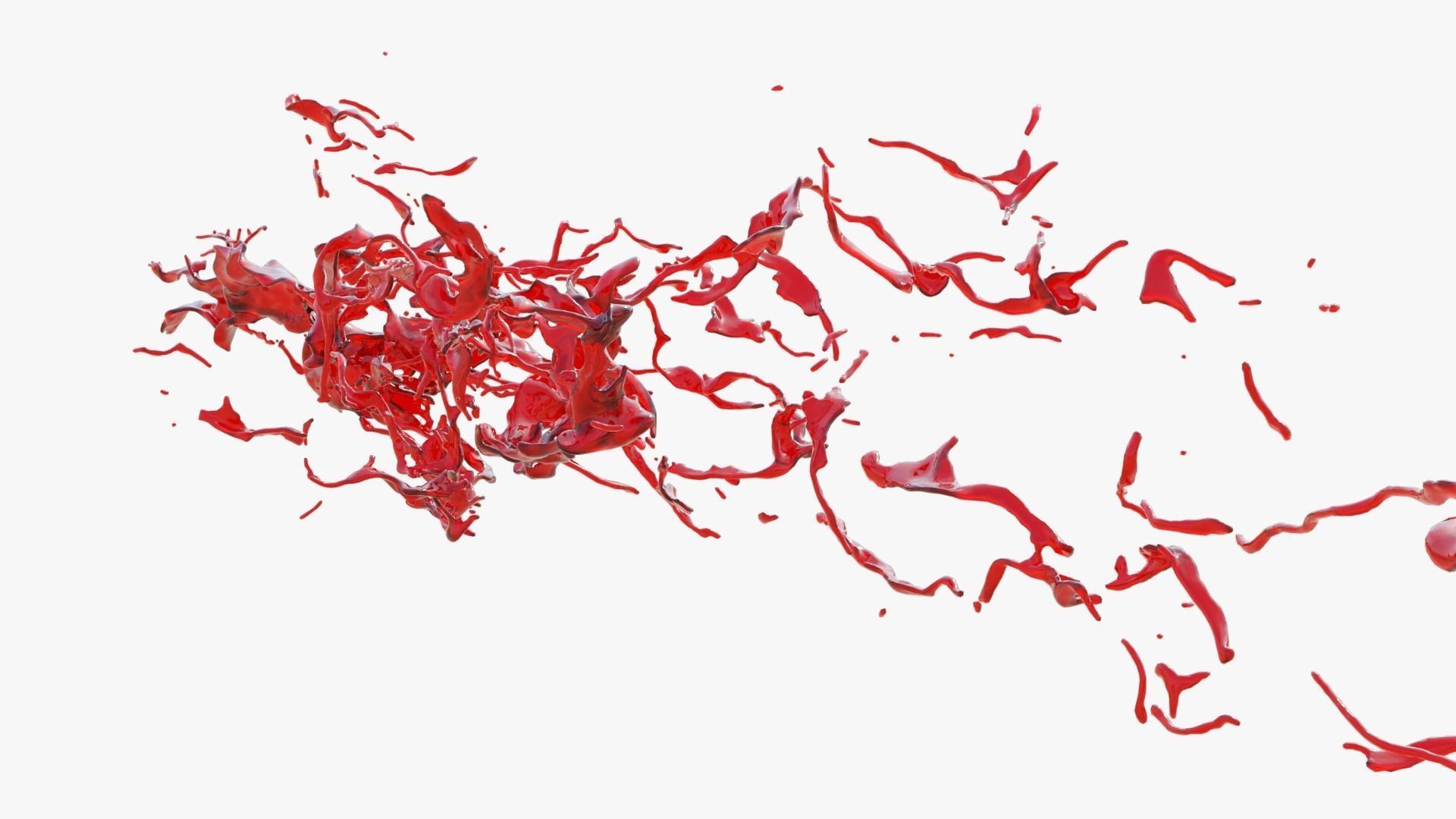 Animated Blood Splash 9 3D model animated | CGTrader