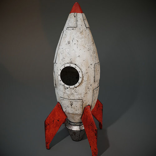 3D model stylized rocket VR / AR / low-poly | CGTrader