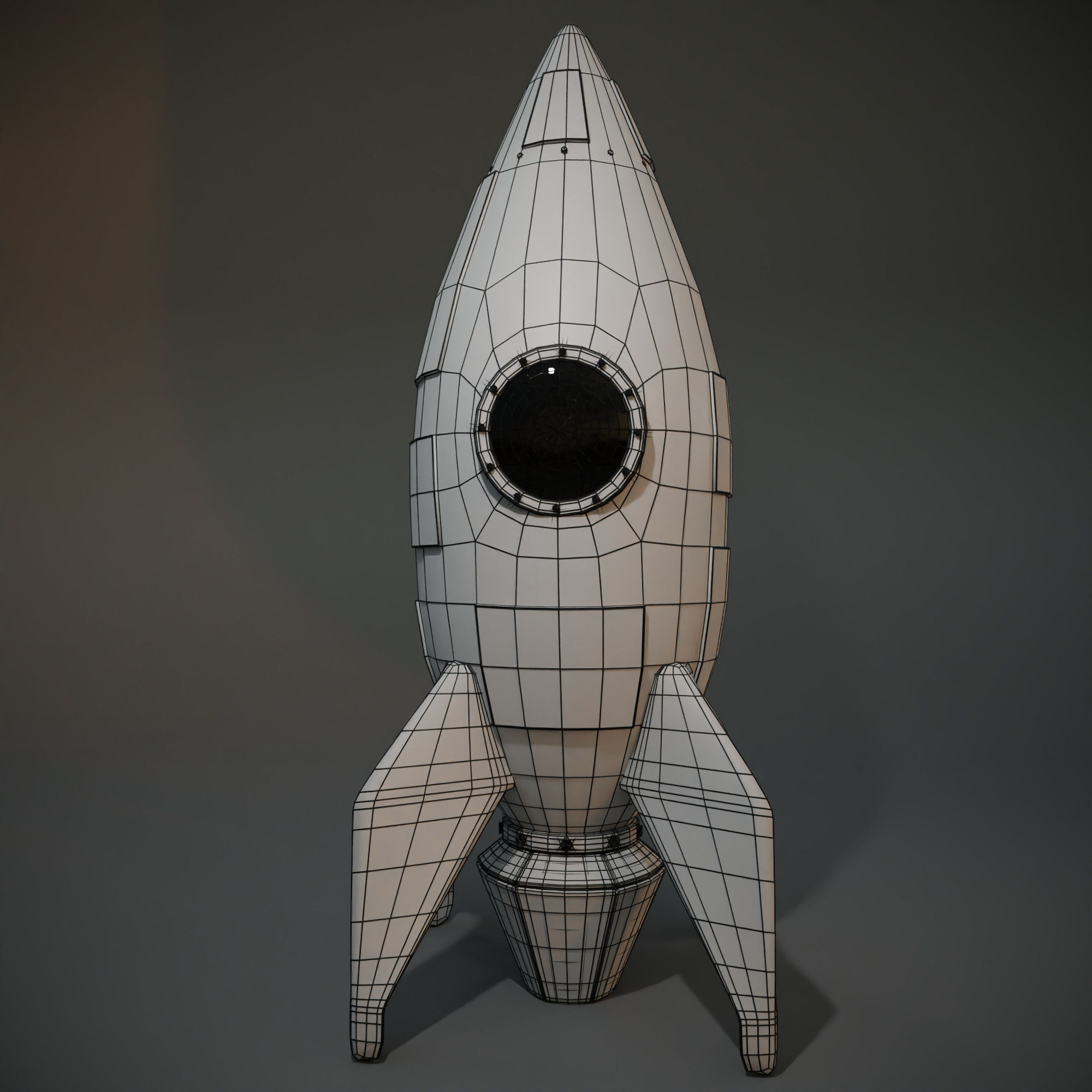 3D model stylized rocket VR / AR / low-poly | CGTrader