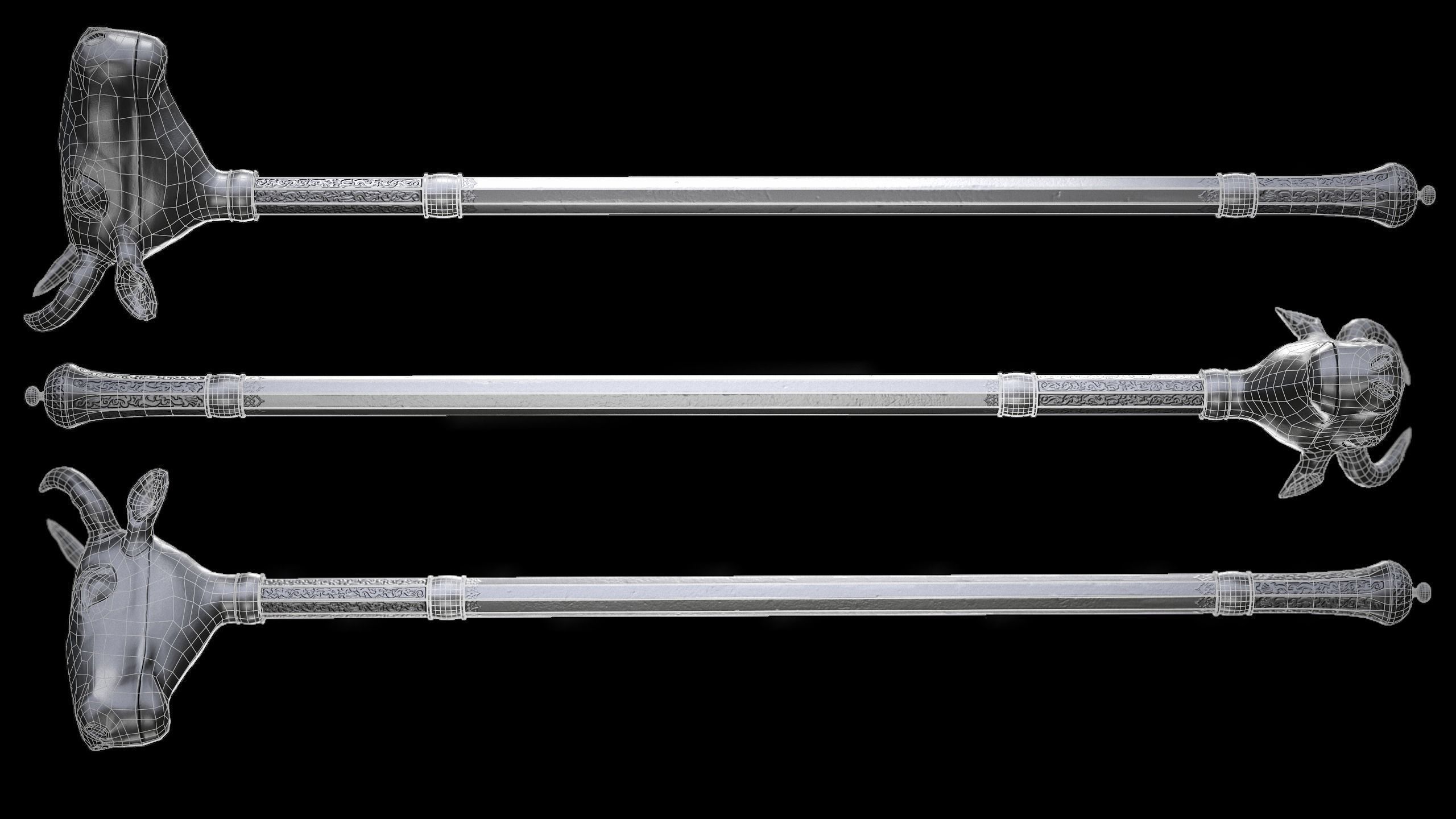 3D model Ox-Head Mace VR / AR / low-poly | CGTrader