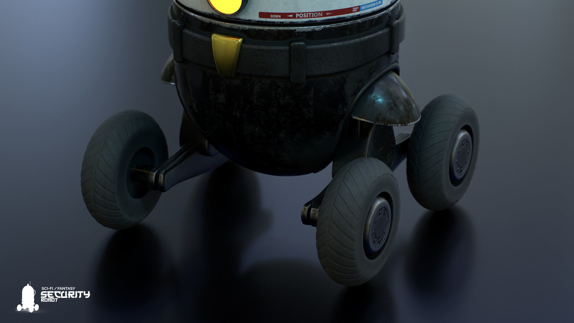 Sci-Fi Fantasy Security Robot 3D model | CGTrader