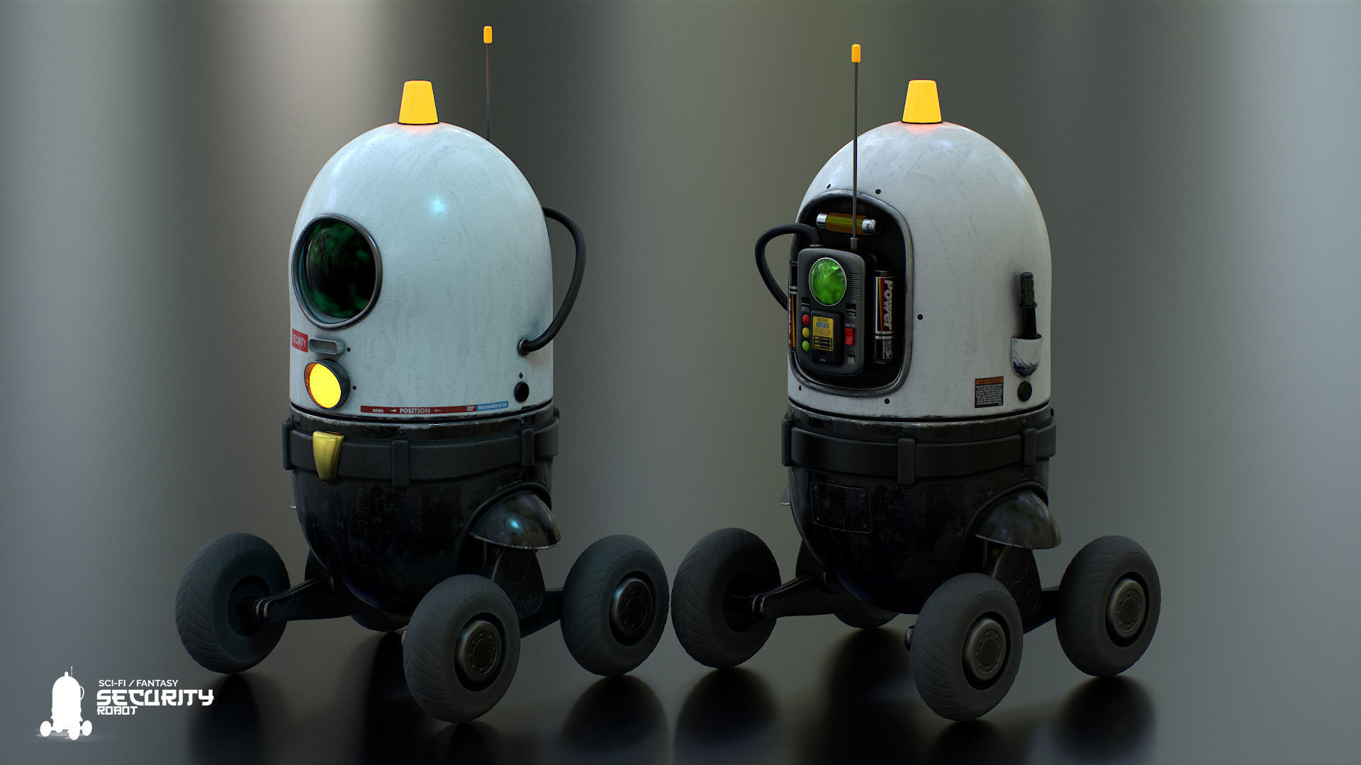 Sci-Fi Fantasy Security Robot 3D model | CGTrader