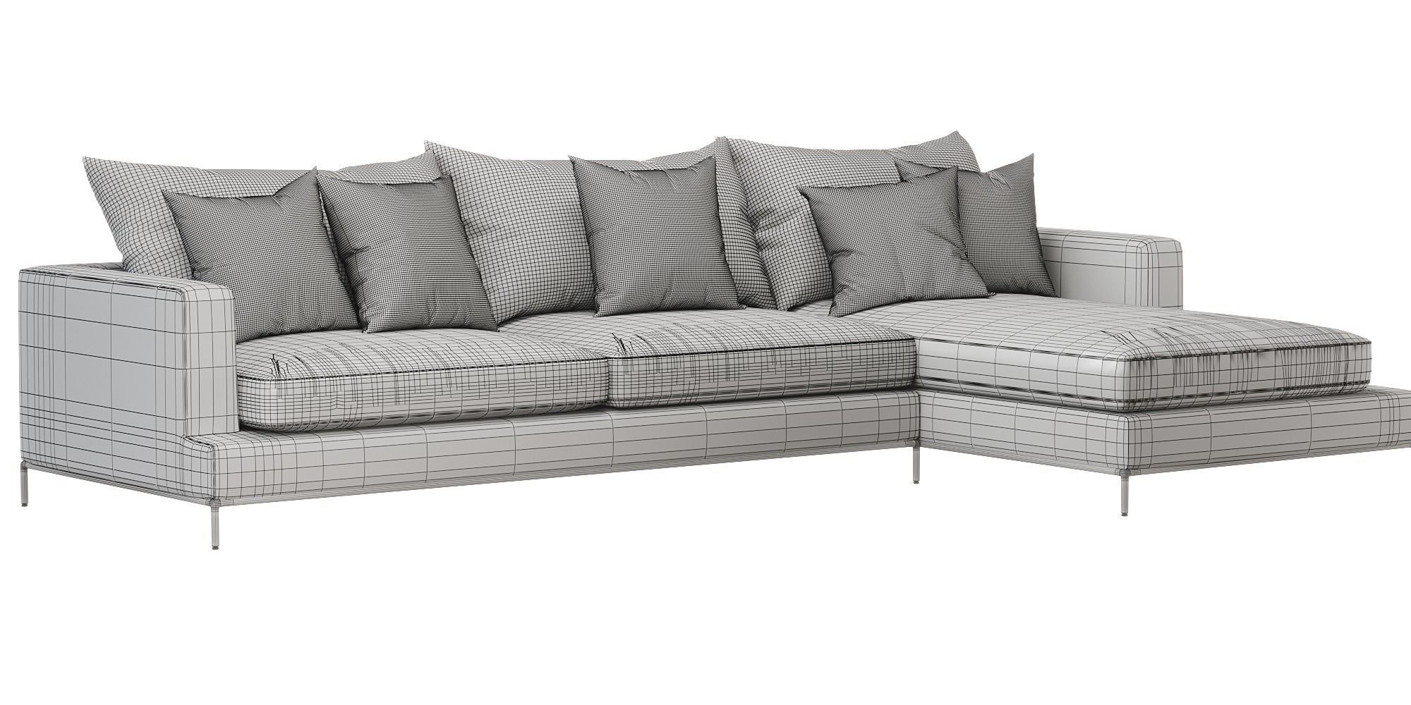 Soho Concept Simena Sectional Sofa 3D model | CGTrader
