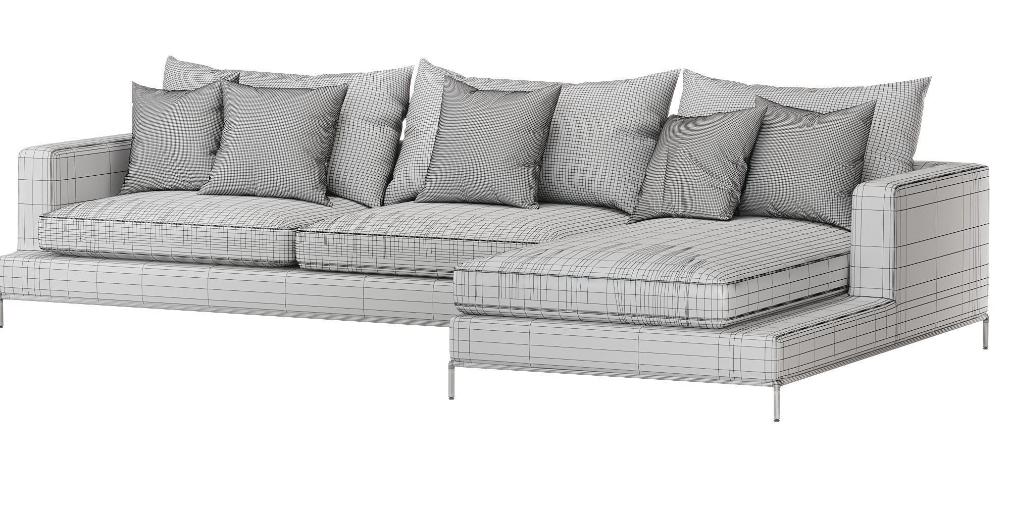 Soho Concept Simena Sectional Sofa 3D model | CGTrader