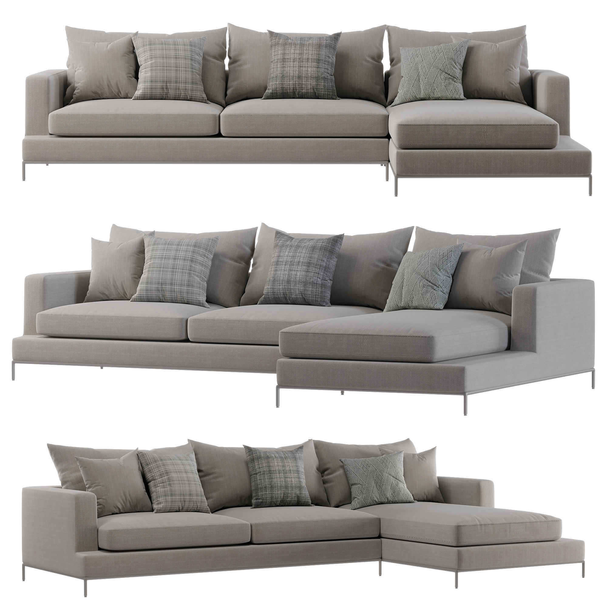 Soho Concept Simena Sectional Sofa 3D model | CGTrader