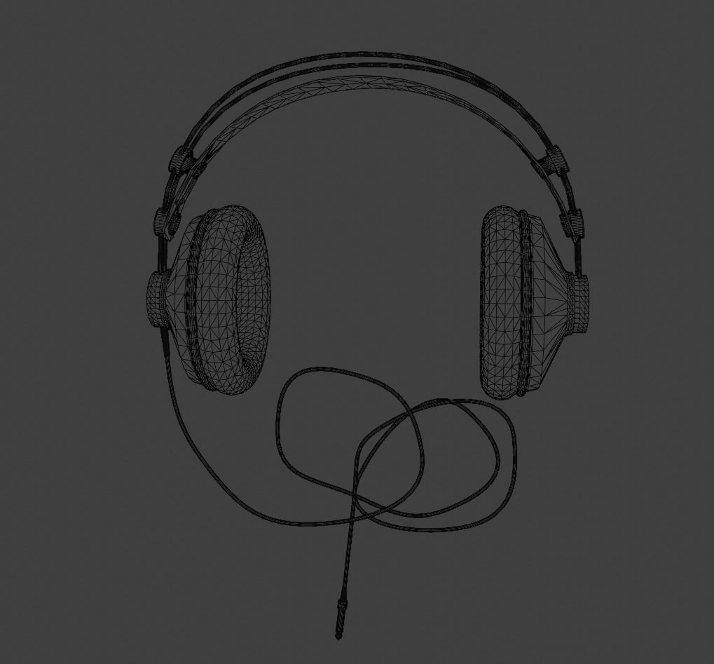 3D model Focusrite Scarlett studio headphones hp60 mkii VR / AR / low ...