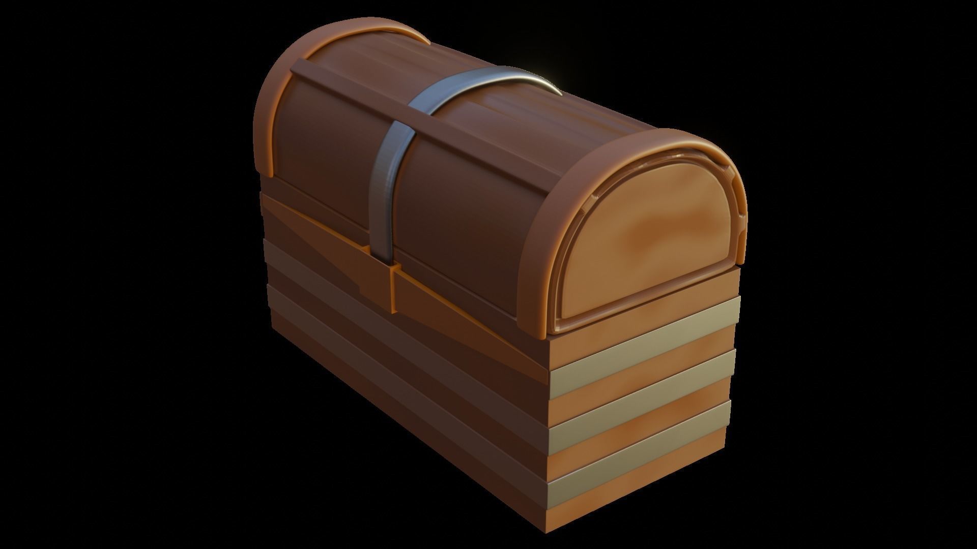 Low poly gameready chest wooden 3D model | CGTrader