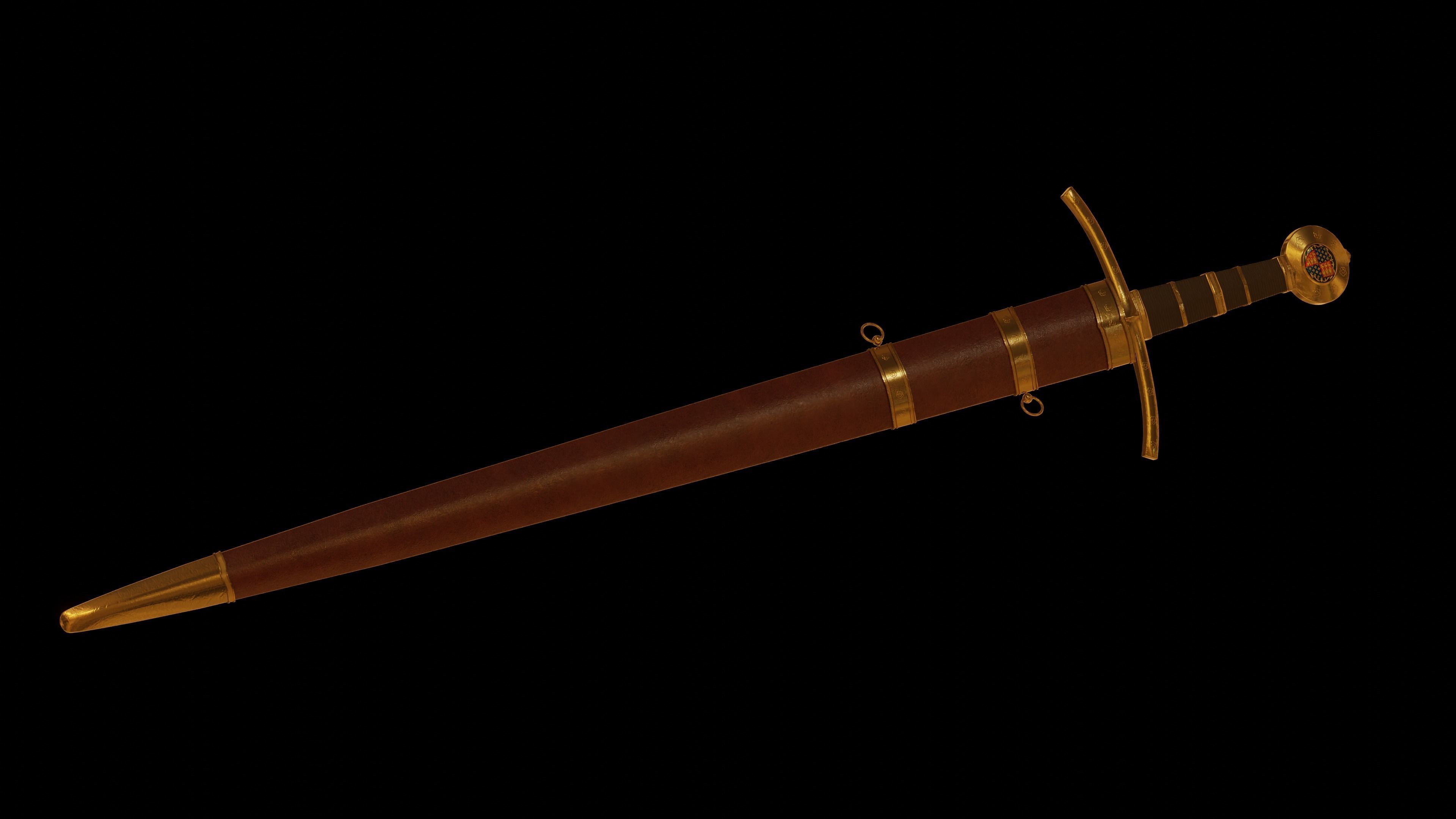 3D model Royal Medieval Sword of Edward III VR / AR / low-poly | CGTrader