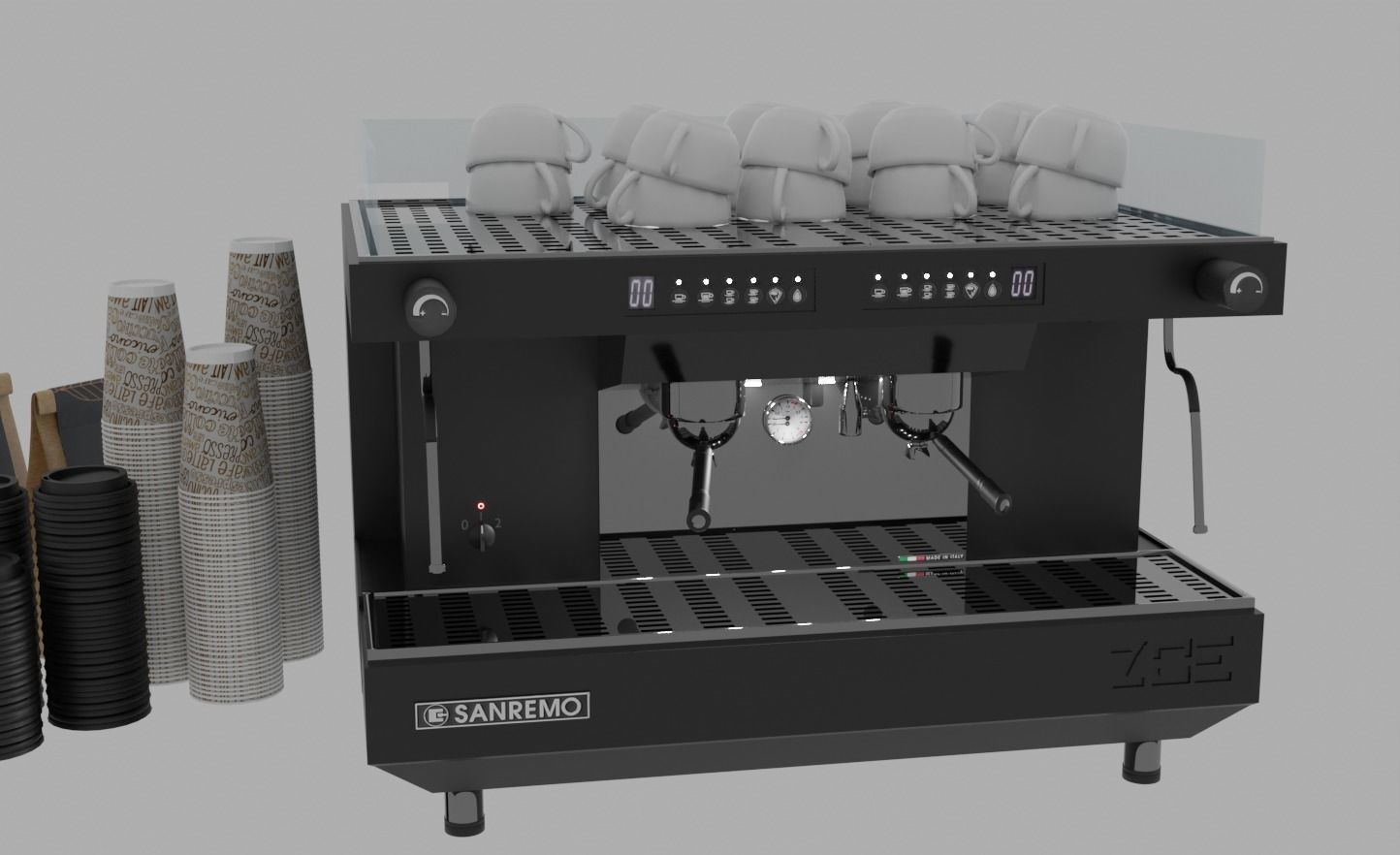 Sanremo Zoe Competition Professional Coffee Machine 3D Model 3D model | CGTrader