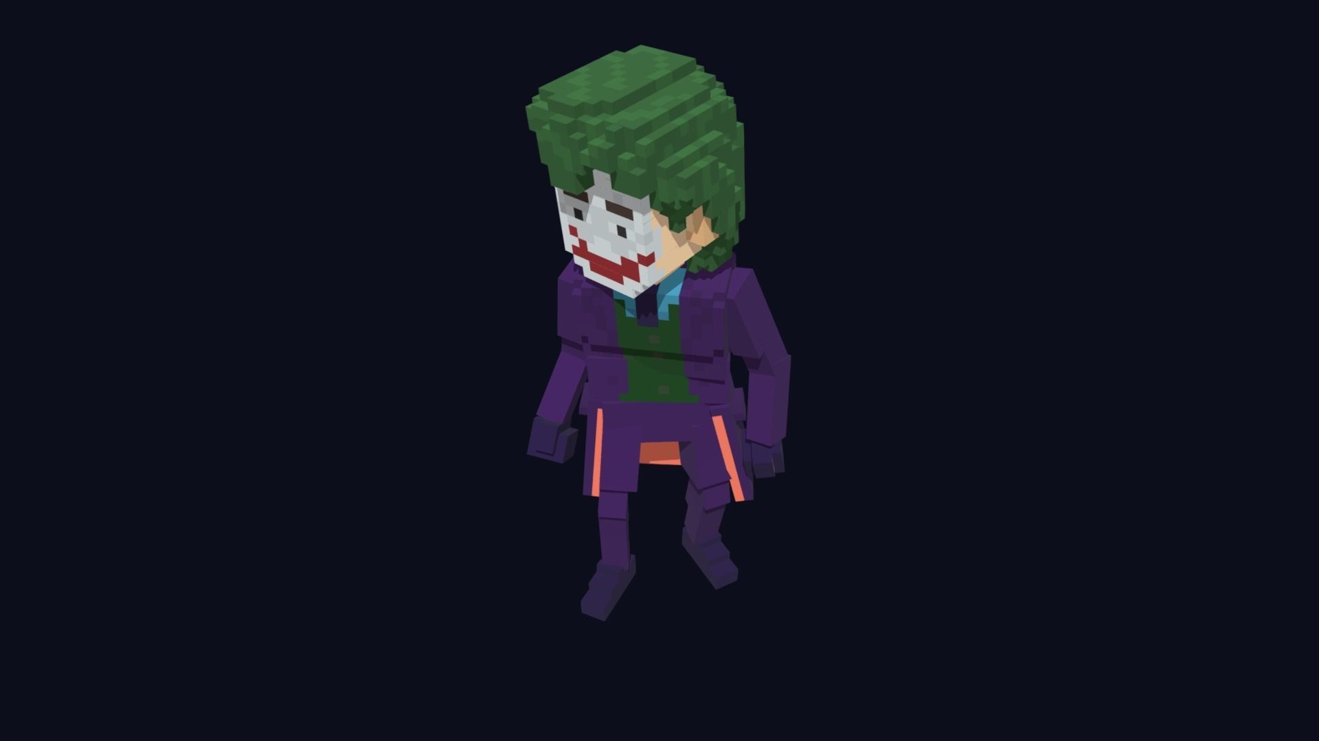 3D model Joker Character - 3D Voxel Model VR / AR / low-poly | CGTrader