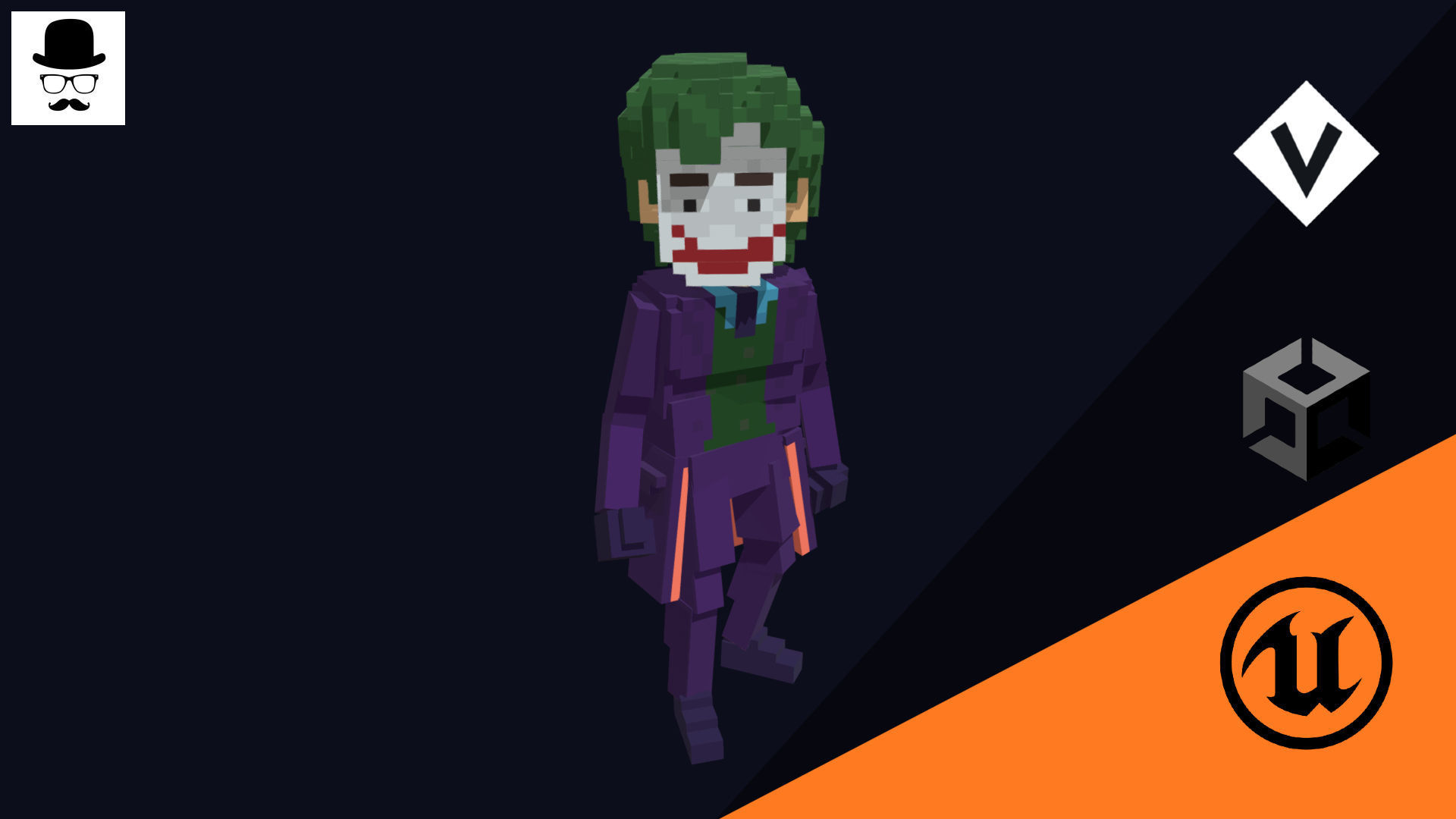 3D model Joker Character - 3D Voxel Model VR / AR / low-poly | CGTrader
