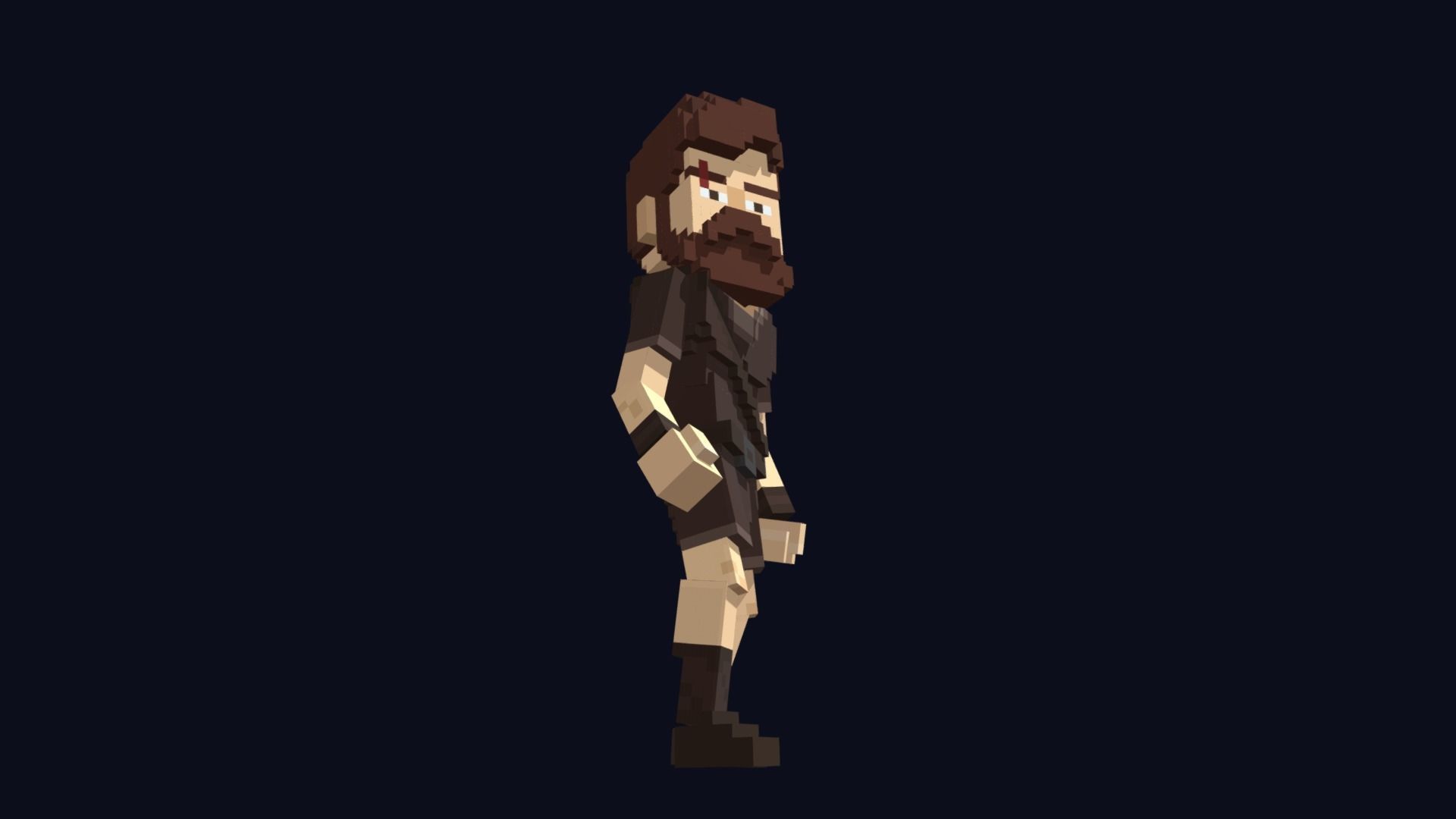 3D model Viking Character - 3D Voxel Model VR / AR / low-poly | CGTrader