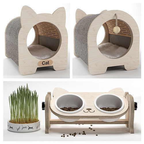Cat house 3D model | CGTrader