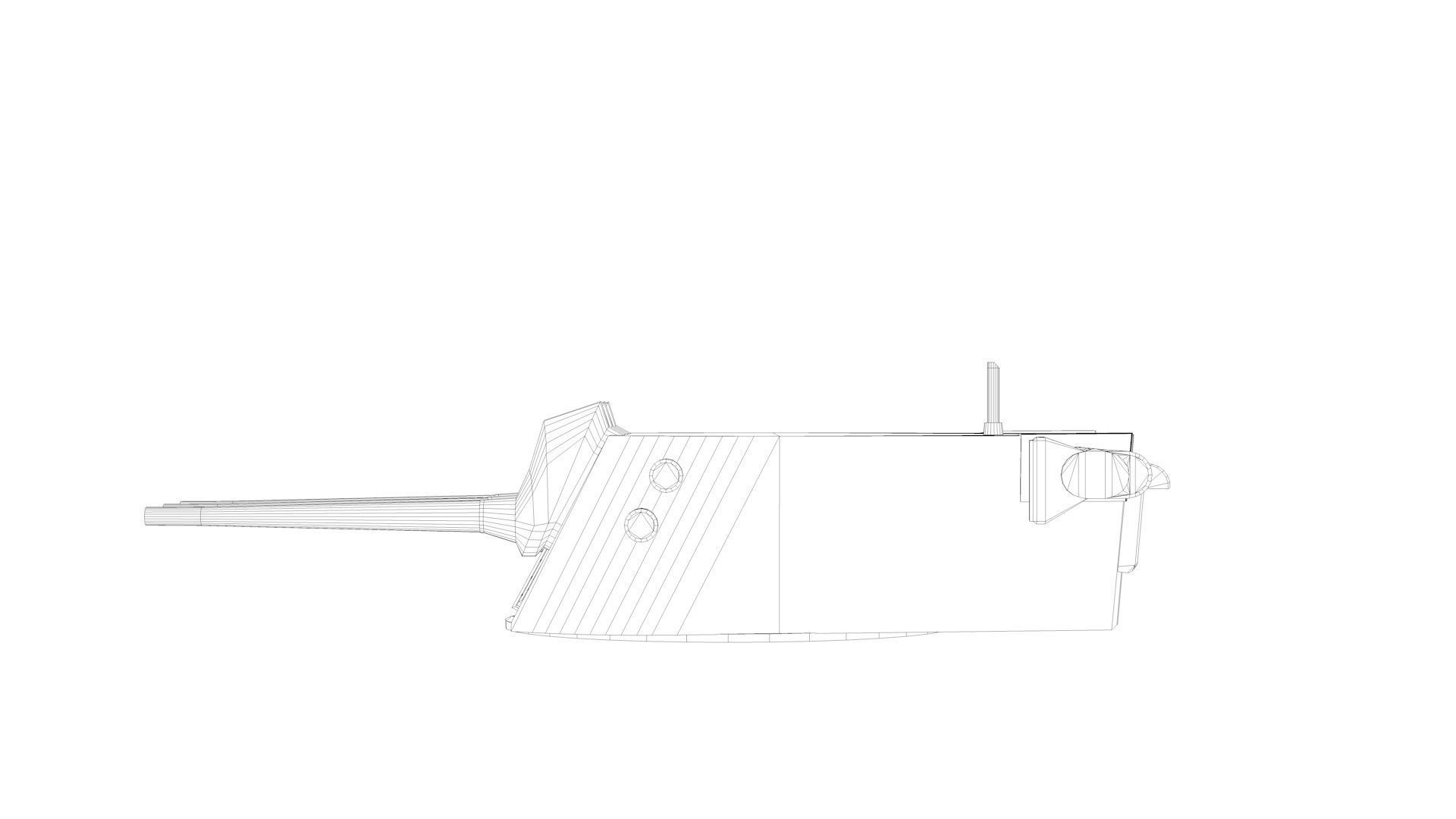 6 inch - 152mm 47 Triple Turret Naval Gun Mk16 3D model | CGTrader