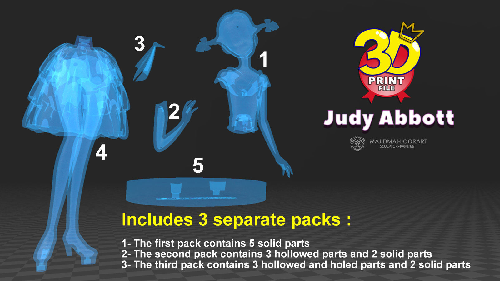 Judy Abbott - 3D Print Model-Ready for 3D print 3D model 3D printable | CGTrader