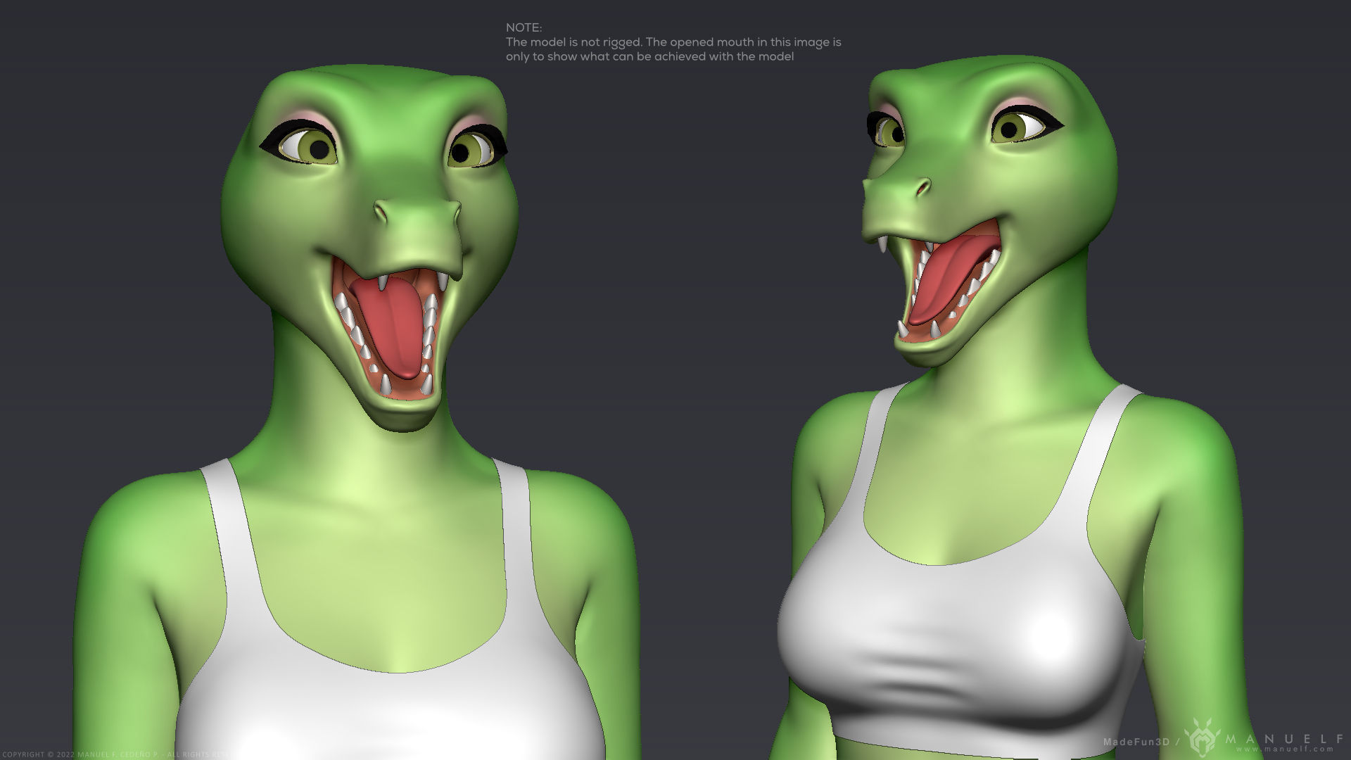 Furry Scalie Lizard Girl 3D model | CGTrader