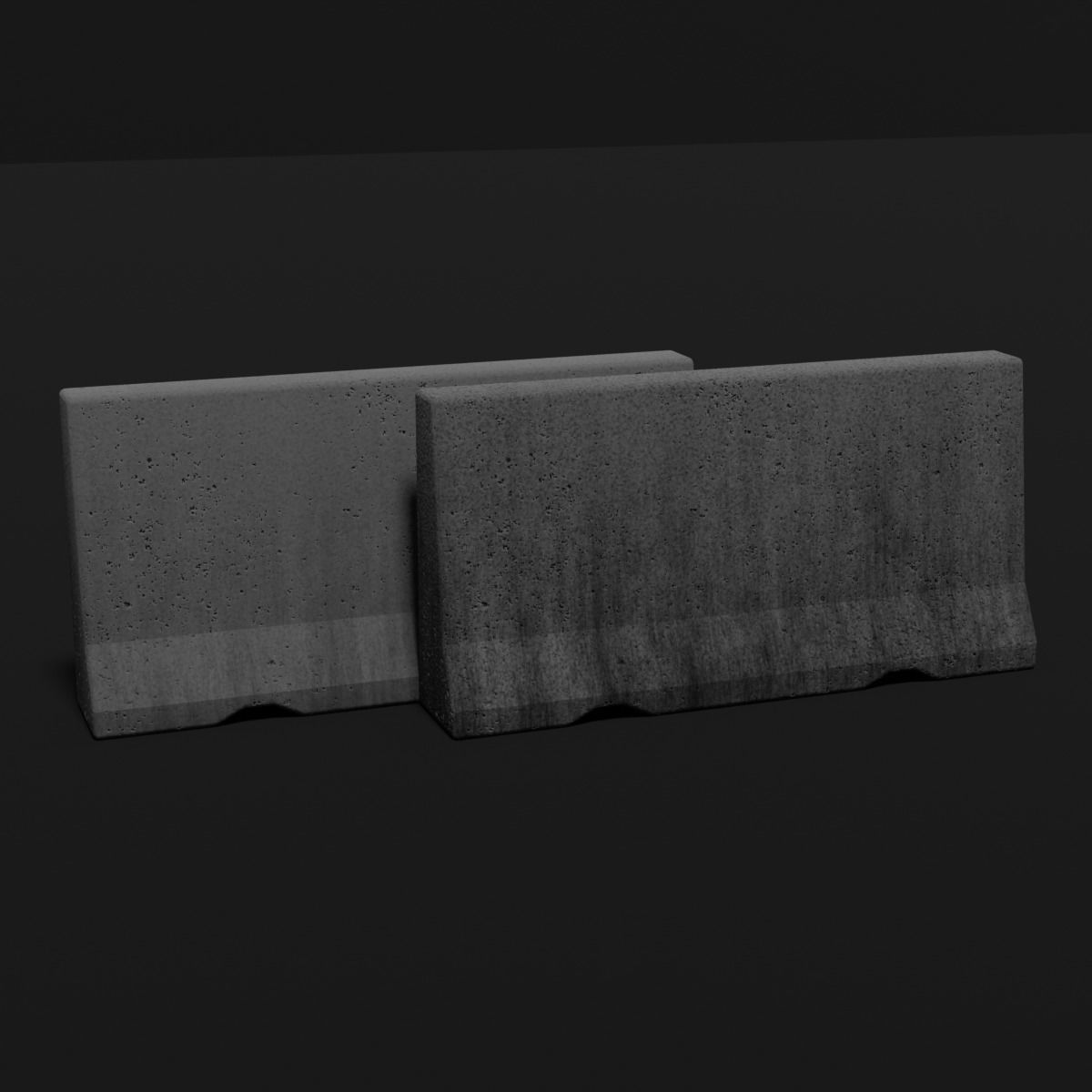 3D model Street Concrete Barrier VR / AR / low-poly | CGTrader
