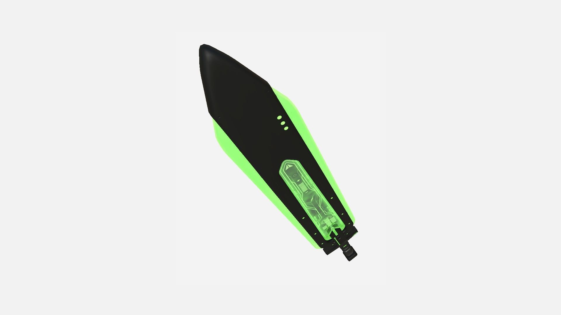 3D model SciFi Sword B03 Black Green - Sci Fi Weapon Design VR / AR ...