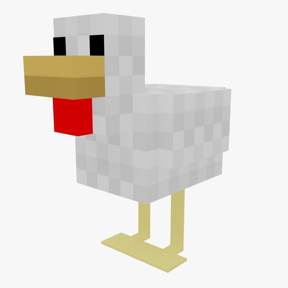 3D model Minecraft chicken VR / AR / low-poly | CGTrader