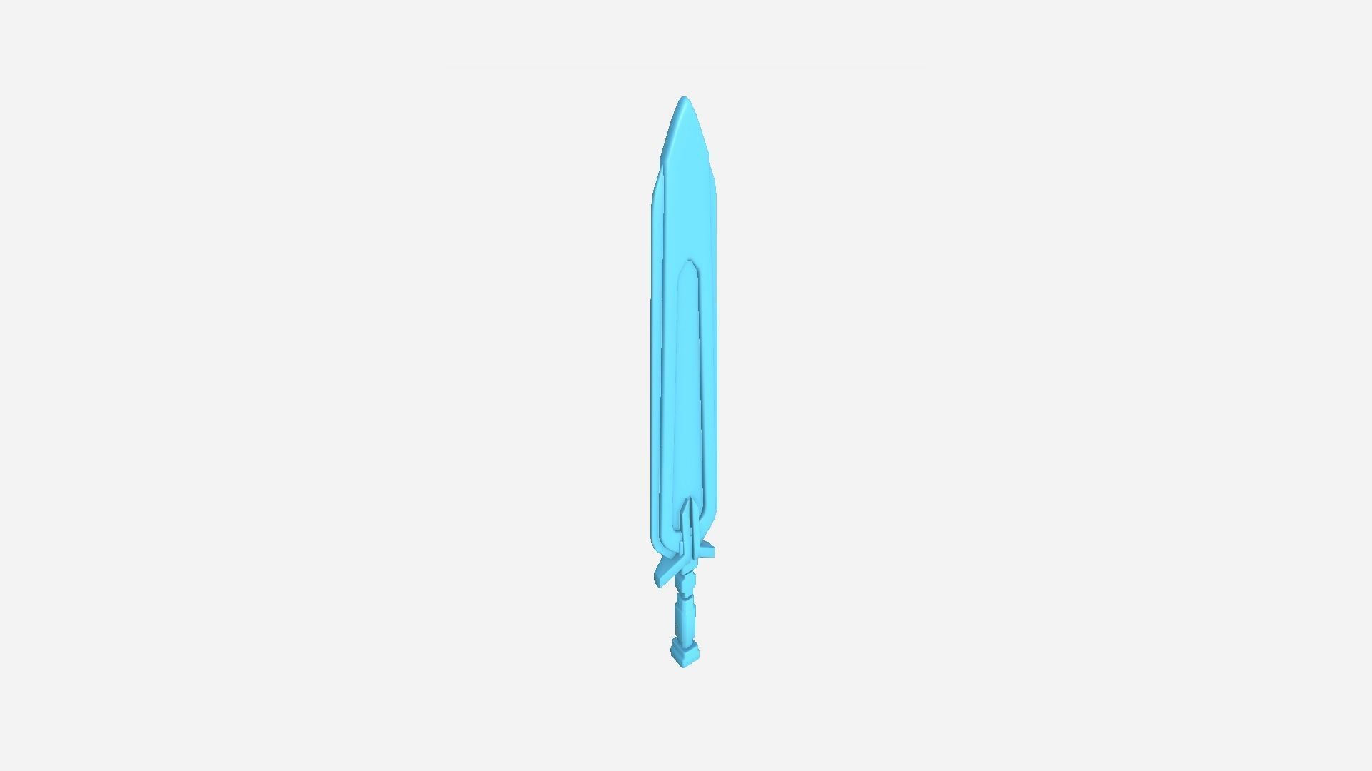 3D model SciFi Sword B06 Full White - Sci Fi Weapon Design VR / AR ...