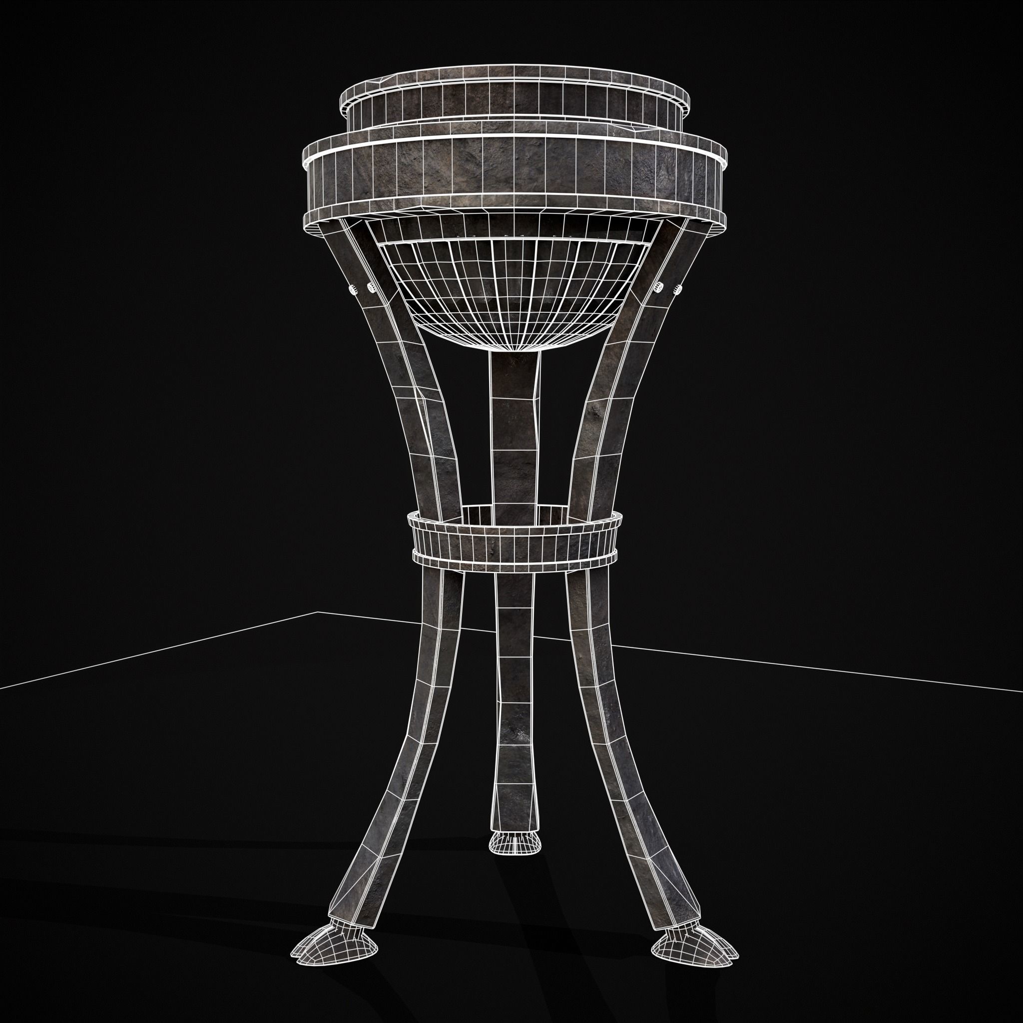 3D model Medieval Rustic Iron Brazier VR / AR / low-poly | CGTrader