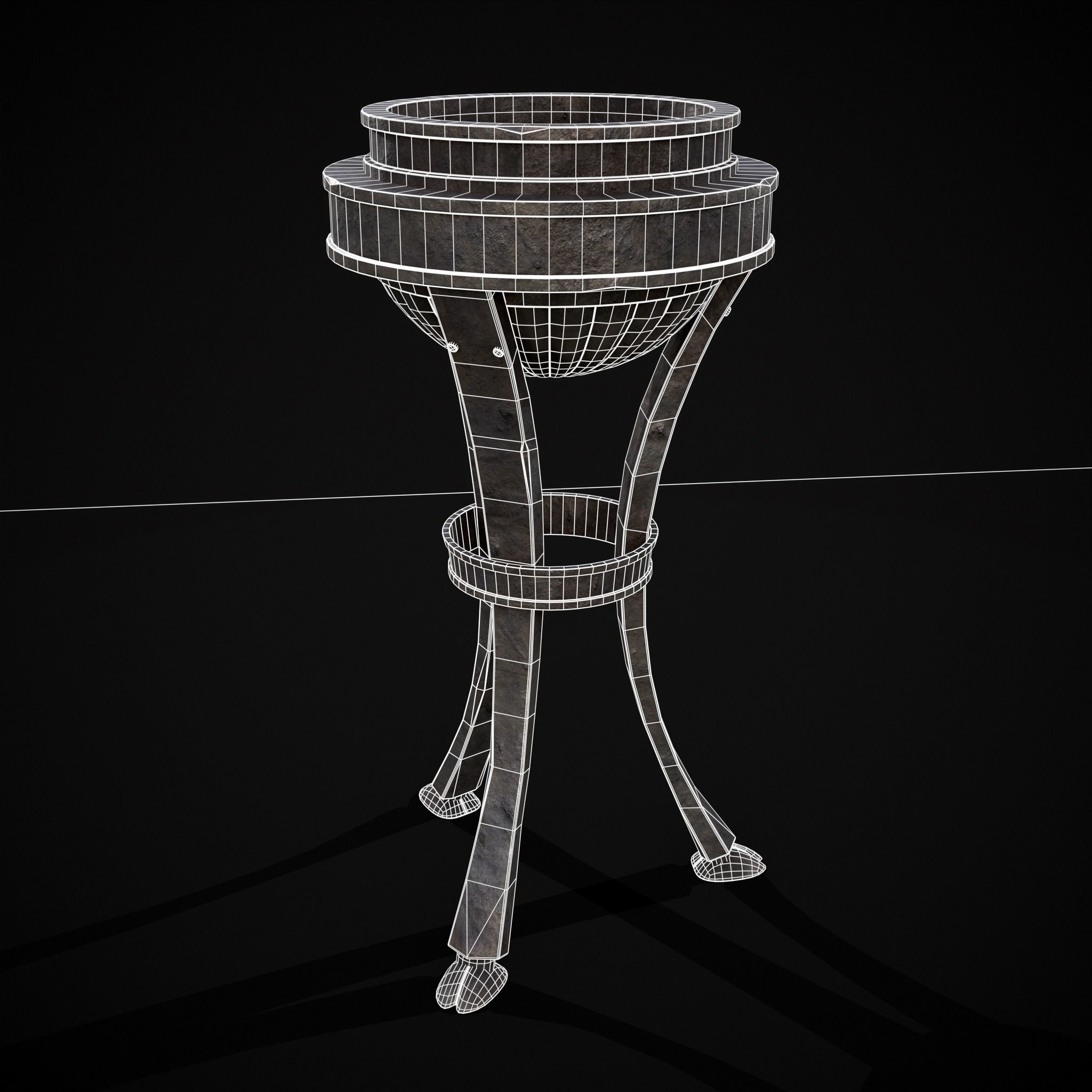 3D model Medieval Rustic Iron Brazier VR / AR / low-poly | CGTrader