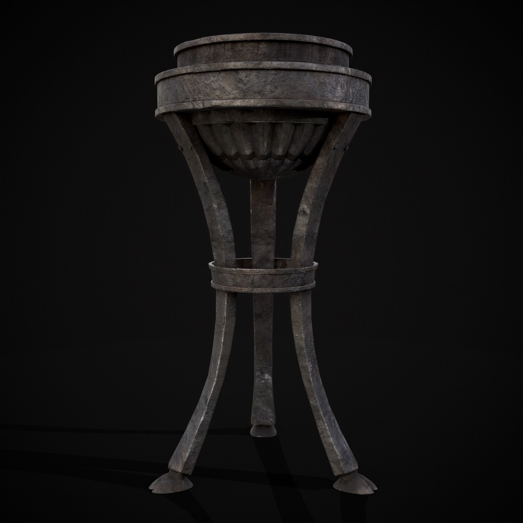 3D model Medieval Rustic Iron Brazier VR / AR / low-poly | CGTrader