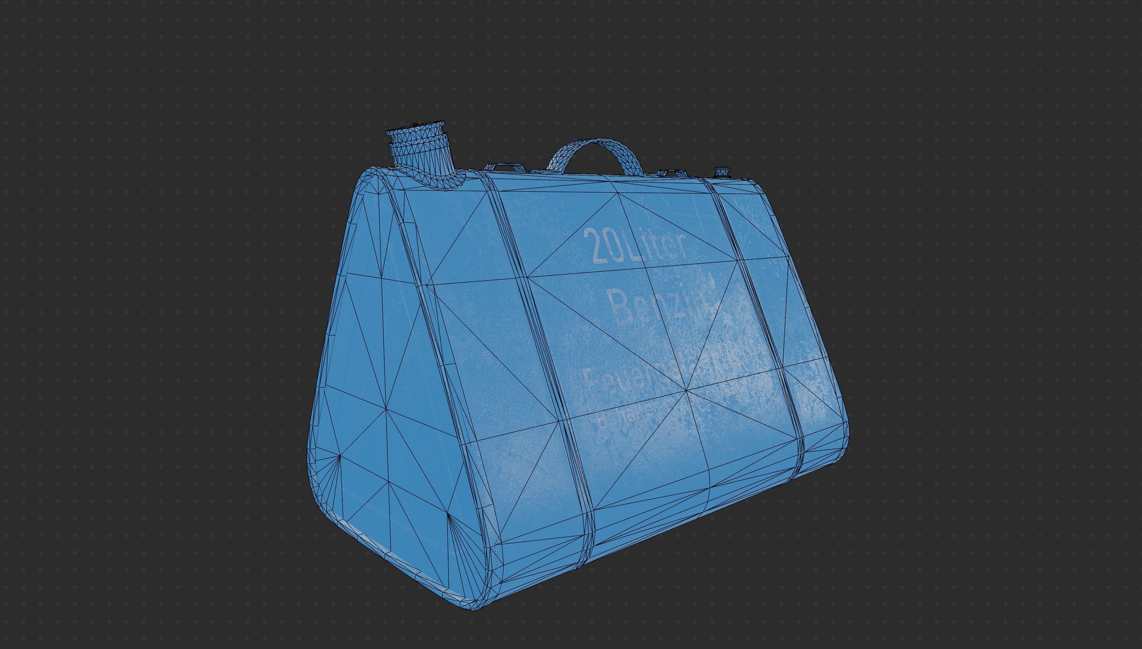 3D model Gameready PBR WW1 Triangular Jerrycan VR / AR / low-poly ...