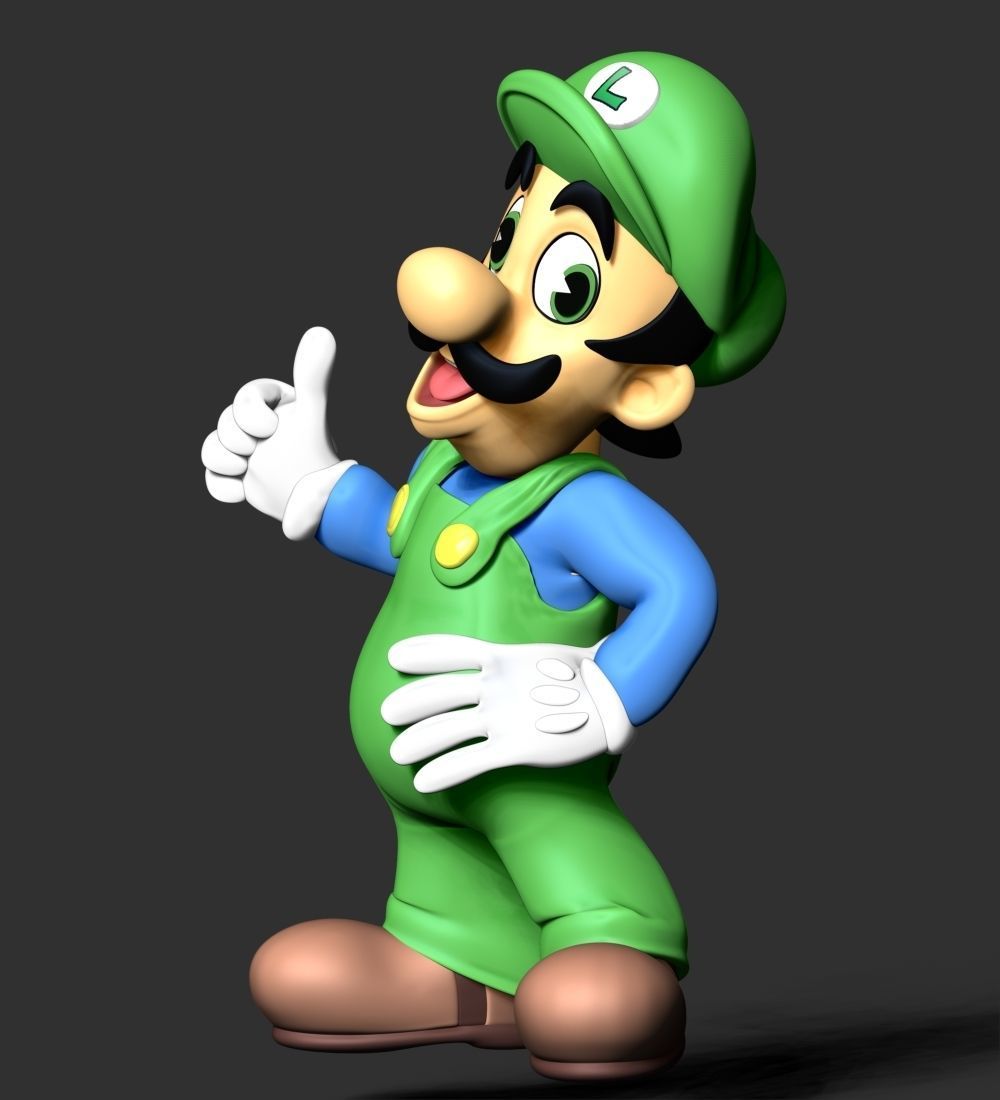 Luigi - Super Mario Bros 3D model 3D printable | CGTrader