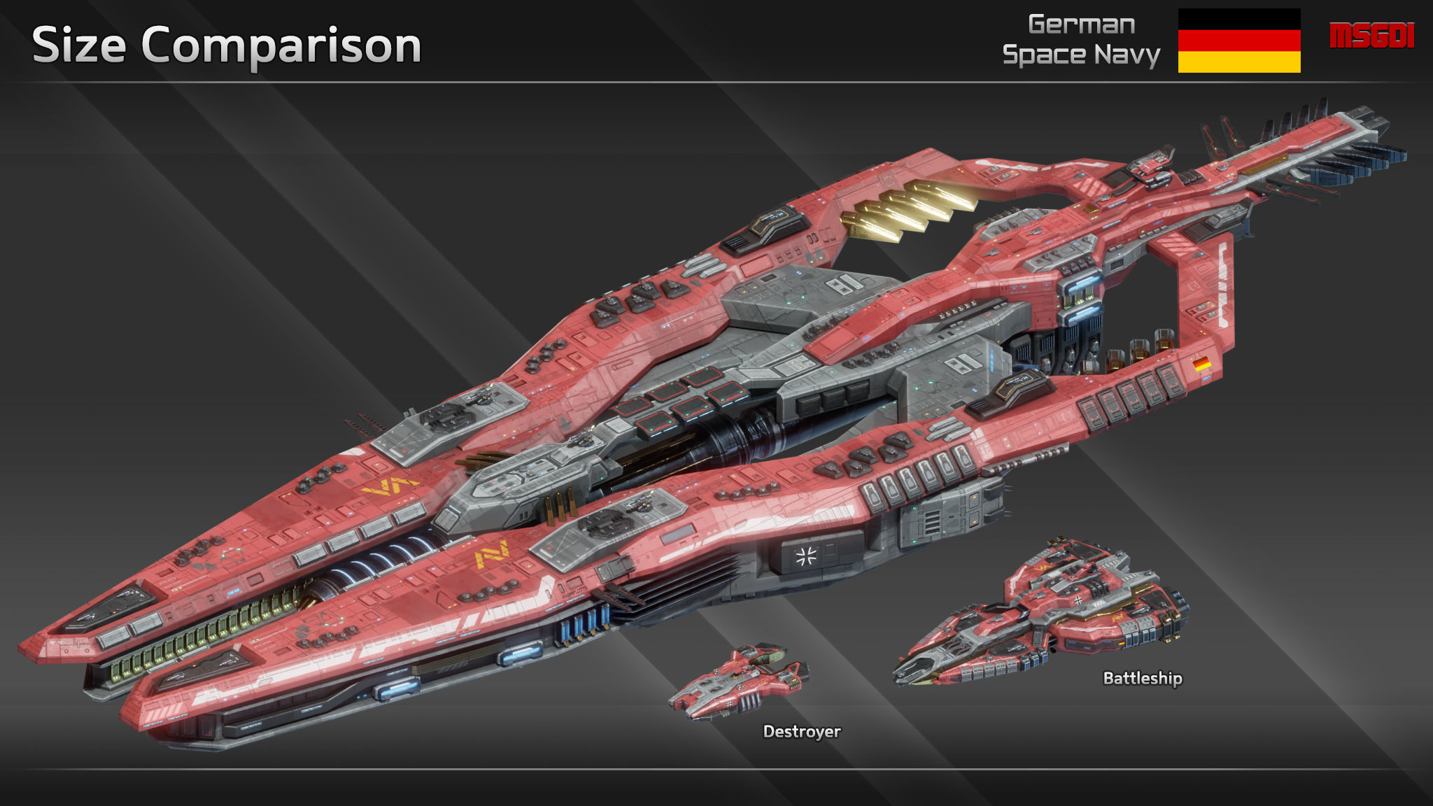 3D model GSN Deutschland Class Siege Dreadnought VR / AR / low-poly ...