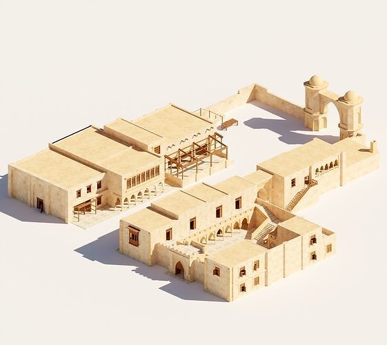 ancient desert building 3D model | CGTrader