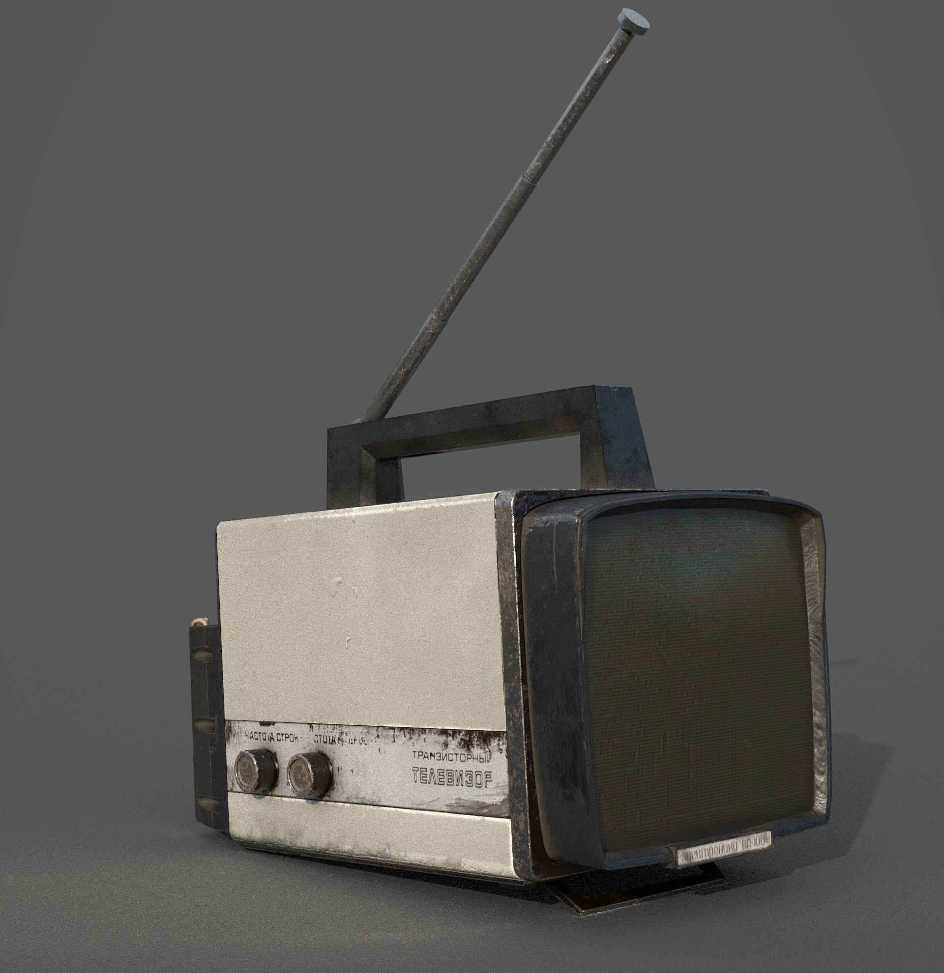 Vintage TV USSR Electronica VL100 free 3D model rigged | CGTrader