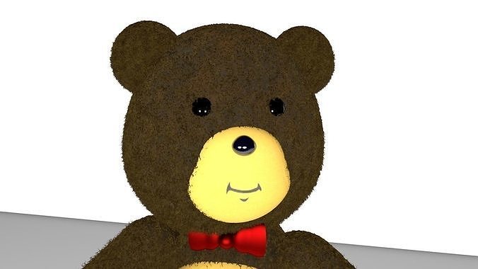 Fuzzy Teddy Bear 3D model animated | CGTrader
