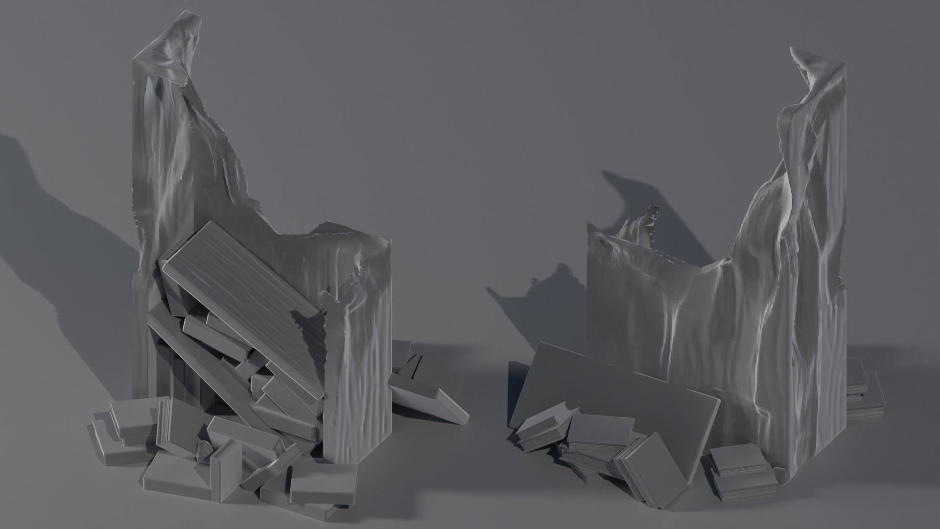 4 book shelfs miniature 3d printable - Tabletop 3D model 3D printable ...