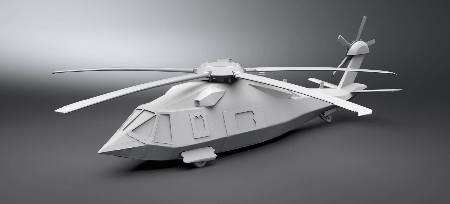 Uh60x Stealthhawk Scale model 3D model 3D printable | CGTrader