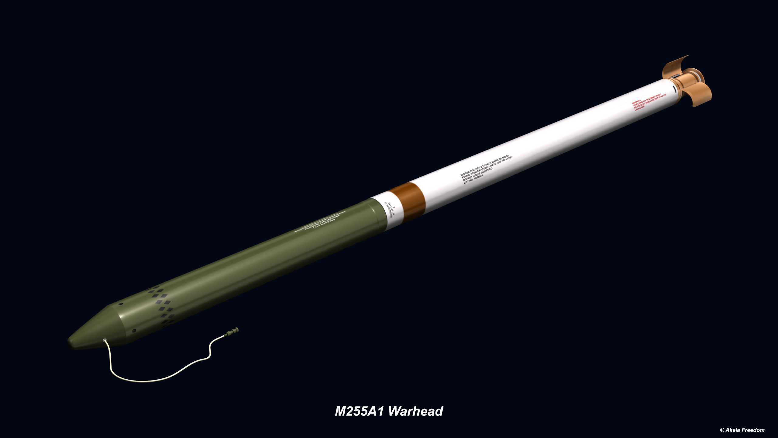 Hydra 70 Rocket v2 3D model animated | CGTrader
