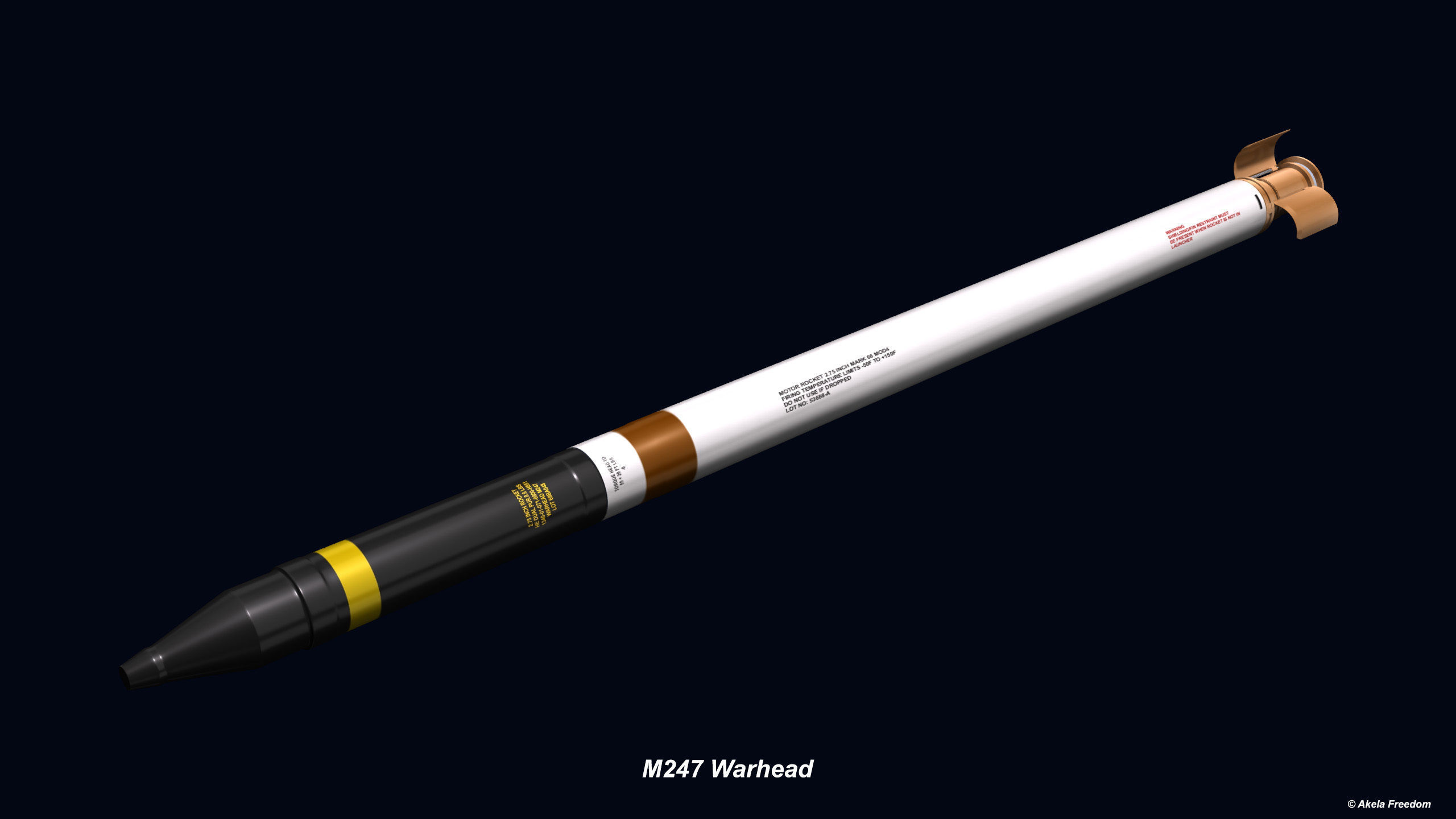Hydra 70 Rocket v2 3D model animated | CGTrader