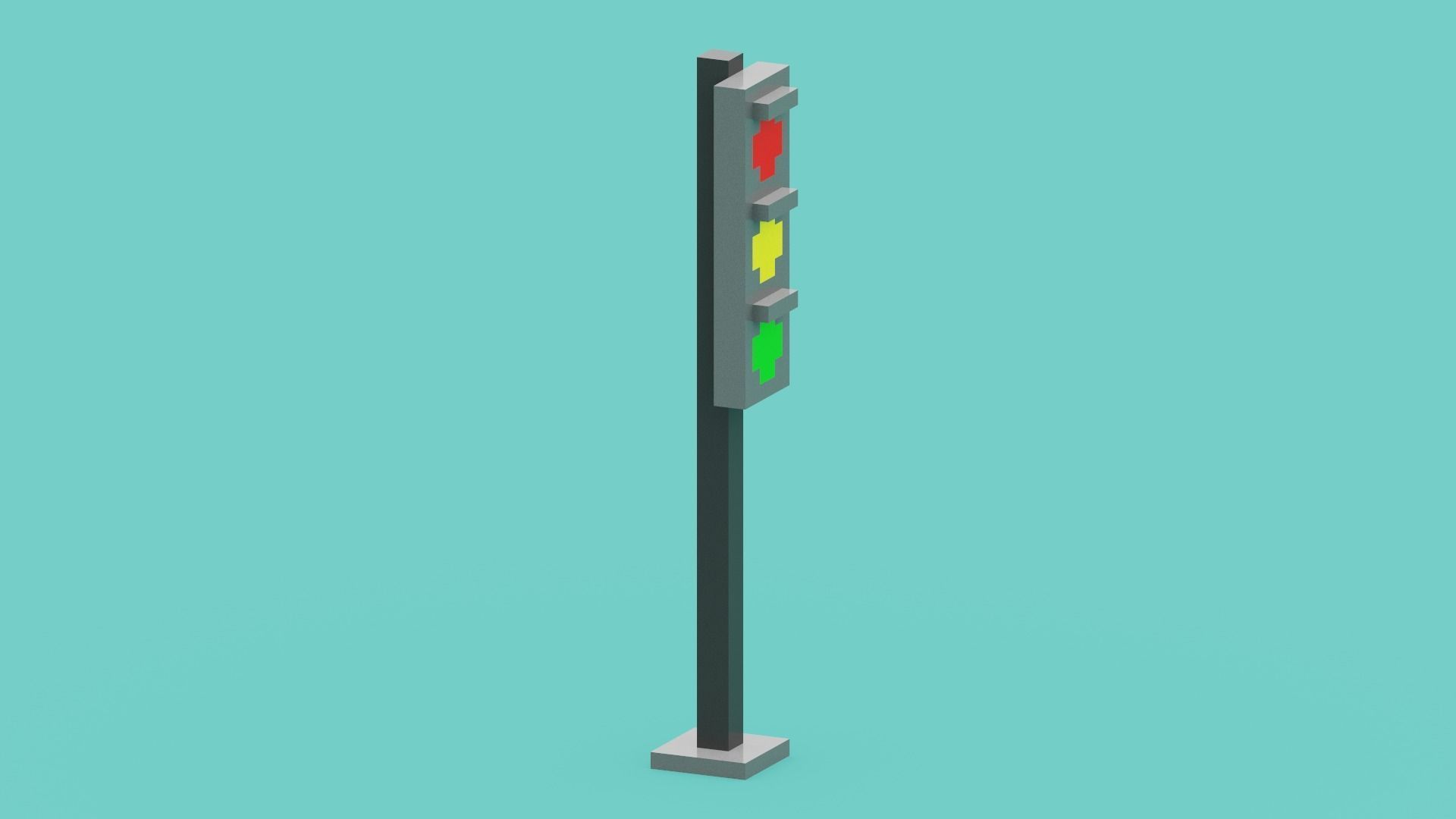 3D model Voxel Traffic Light VR / AR / low-poly | CGTrader