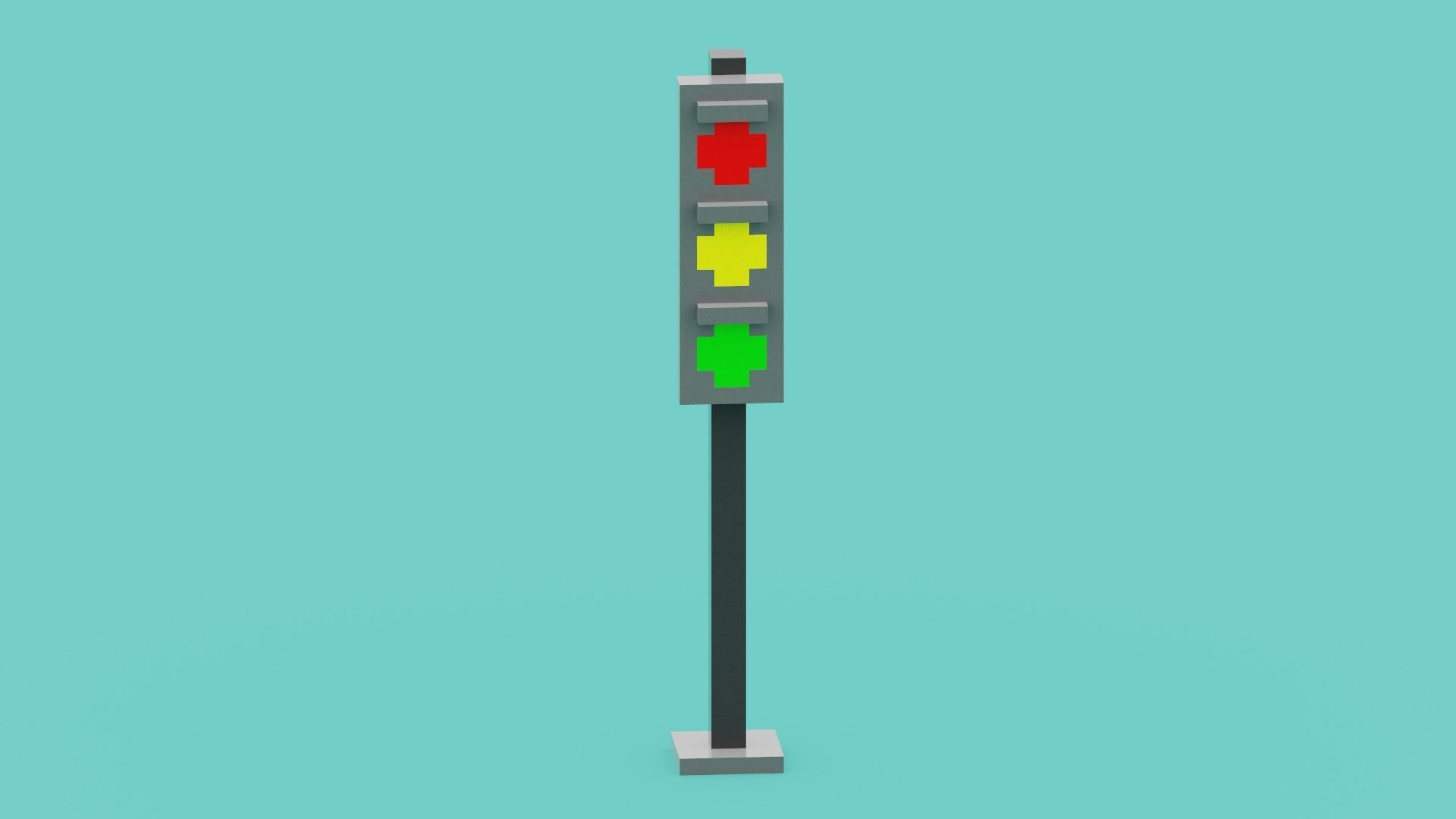 3D model Voxel Traffic Light VR / AR / low-poly | CGTrader