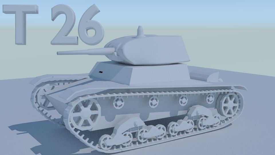 sovietic Tank T26 3D model | CGTrader