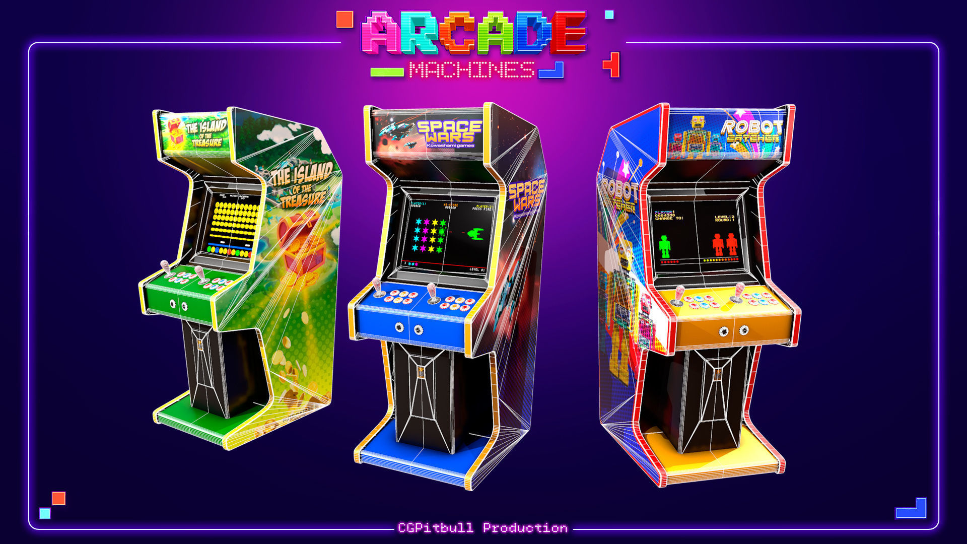 3D model ARCADE Machines X3 VR / AR / low-poly | CGTrader
