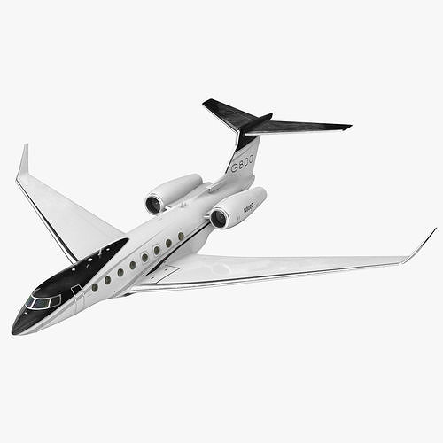 Large Business Jet Gulfstream G800 Flight 3D model | CGTrader