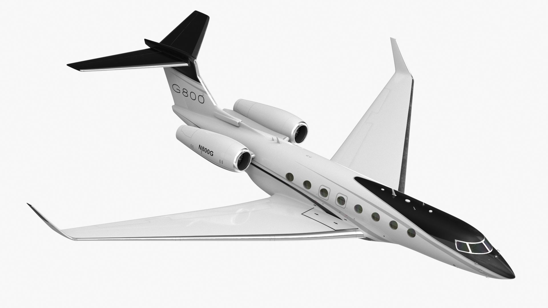 Large Business Jet Gulfstream G800 Flight 3D model | CGTrader