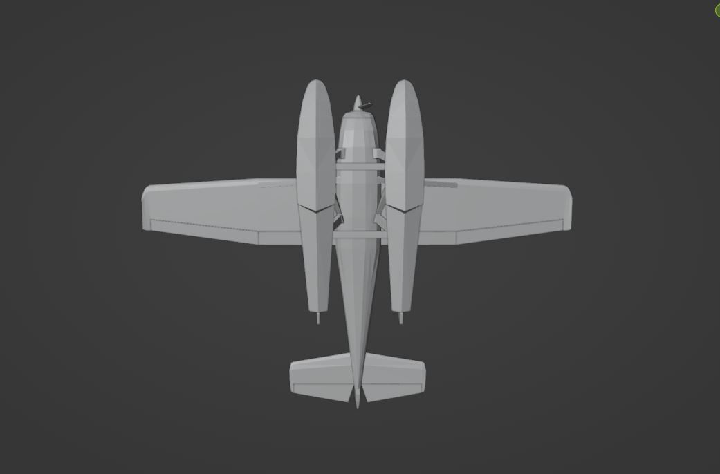 3D model Low poly plane float VR / AR / low-poly | CGTrader