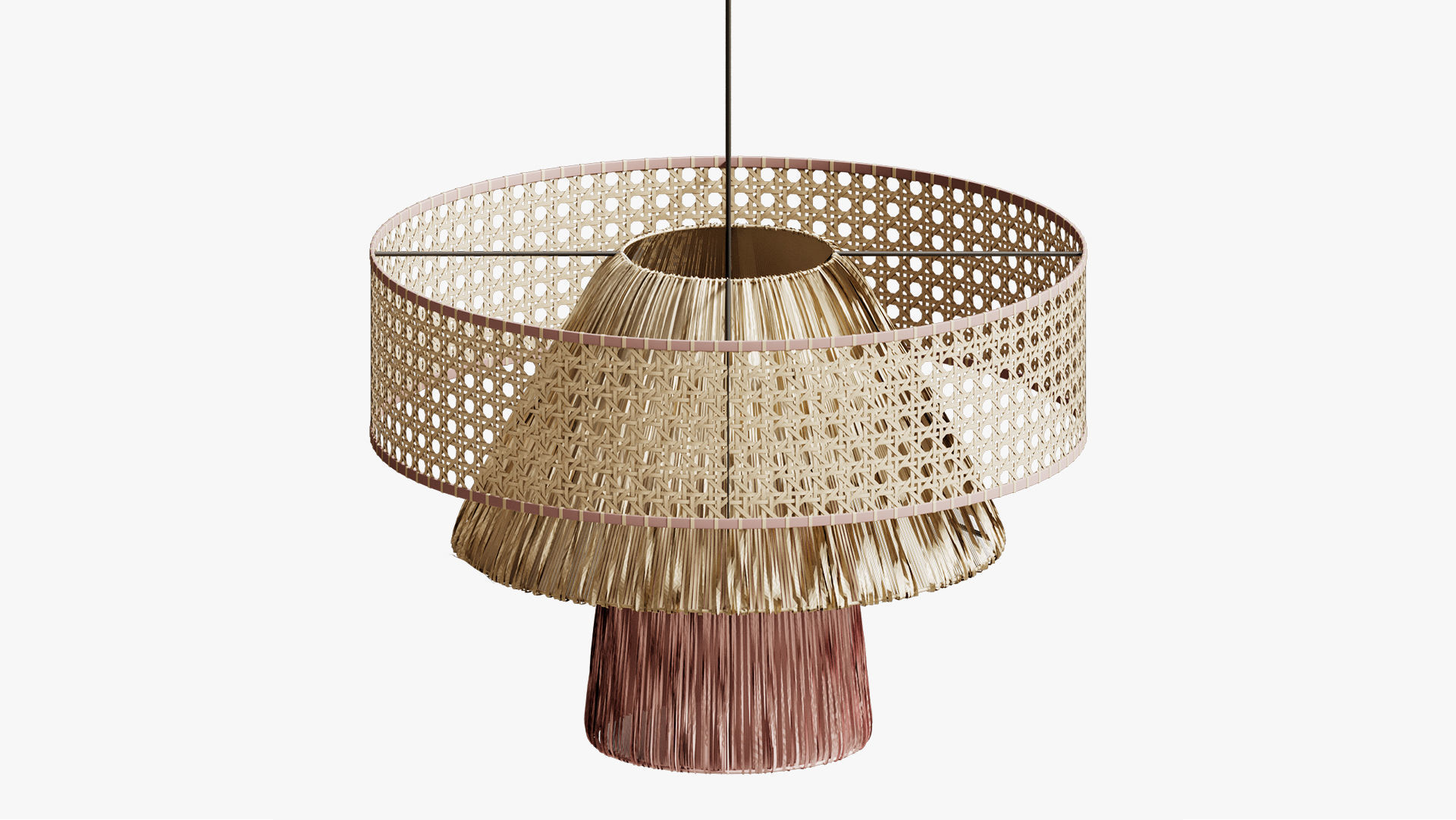 triple cane suspension raphia osier diametre 3D model | CGTrader